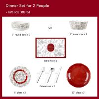 China Valentine'S Day 6-Person Porcelain Tableware Gift Set For Wife Girlfriend Or Lovers for sale