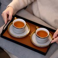 China Classic Porcelain Cup And Saucer Set Coffee Tea Cup With Plate Father'S Day Gift Ideas for sale
