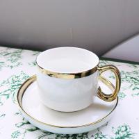 China Classic Porcelain Cup And Saucer Set Coffee Tea Cup With Plate Father'S Day Gift Ideas for sale