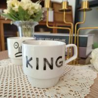 China Emo Custom Cup Stackable Porcelain Mugs Perfect For Coffee And Tea Father'S Day Gift for sale
