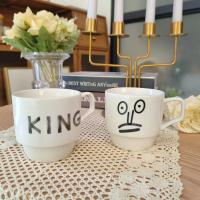 China Emo Custom Cup Stackable Porcelain Mugs Perfect For Coffee And Tea Father'S Day Gift for sale