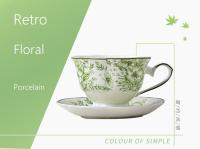 China Floral Cups Porcelain Tea Cups And Saucers Set 200ml Capacity For English Afternoon Tea In Uk for sale