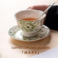 China Floral Cups Porcelain Tea Cups And Saucers Set 200ml Capacity For English Afternoon Tea In Uk for sale