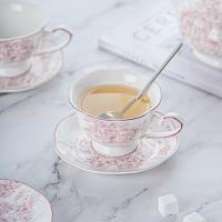 China Floral Cups Porcelain Tea Cups And Saucers Set 200ml Capacity For English Afternoon Tea In Uk for sale