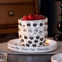 China Mothers Day Porcelain Dinnerware Sets Under Glazed With Plant Pattern for sale