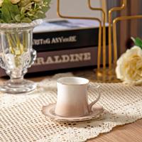 China Retro Design Style 90 Cc 3 Oz Porcelain Turkish Coffee Cups Set Of 6 Luxury Arabic Style for sale