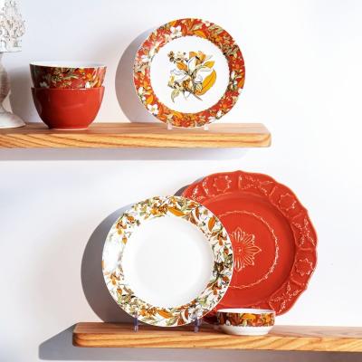 China Turkish Style Porcelain Dinnerware Sets With Under Glazed Technique And Floral Design for sale