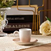 China Coffee Cups Of 6 Luxury Pink Espresso Cups And Plate Design Ceramic Mugs Water Coffee Milk Cup Mug Ceramic Coffee Mugs for Wholesale for sale