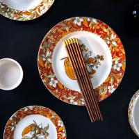 China Turkish Style Porcelain Dinnerware Sets With Under Glazed Technique And Floral Design for sale