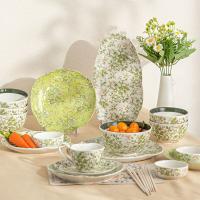China Flower Design Porcelain Tableware Set Perfect For Summer Dining And House Warming Gift for sale