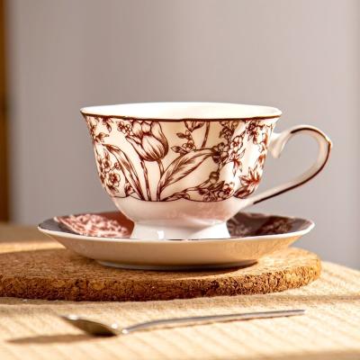 China Vintage Floral Coffee Mug Household Ceramic Mug Drinking Mug Business Activities Gift Mug E-Commerce Wholesale for sale