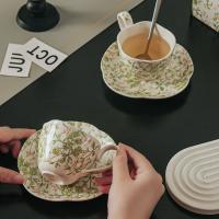 China Elegant Porcelain Espresso Cup And Saucer Set Ceramic Mug And Saucer Sustainable 150ml 750ml for sale