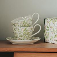 China Elegant Porcelain Espresso Cup And Saucer Set Ceramic Mug And Saucer Sustainable 150ml 750ml for sale
