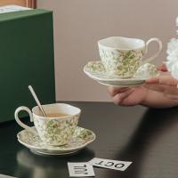 China Elegant Porcelain Espresso Cup And Saucer Set Ceramic Mug And Saucer Sustainable 150ml 750ml for sale