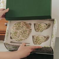 China Elegant Porcelain Espresso Cup And Saucer Set Ceramic Mug And Saucer Sustainable 150ml 750ml for sale