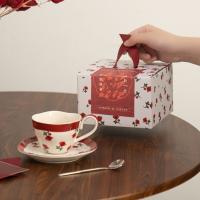 China Vintage Design Porcelain Tea Cup And Saucer 210ml Volume Coffee Mug Rosalina Set for sale