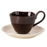 China Novelty Design Style Handmade Ceramic Coffee Cups And Saucers For Sustainable for sale