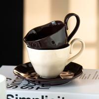 China Novelty Design Style Handmade Ceramic Coffee Cups And Saucers For Sustainable for sale