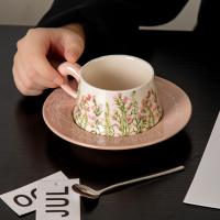 China Lily Wind Bell Floral Cups And Saucers Set Perfect Gift For Business Occasions for sale