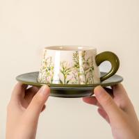 China Lily Wind Bell Floral Cups And Saucers Set Perfect Gift For Business Occasions for sale