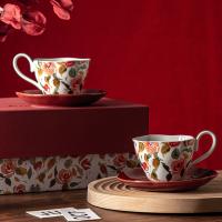 China British Classical Fashion Ceramic Espresso Cups And Saucers Perfect For Garden Parties for sale