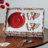 China British Classical Fashion Ceramic Espresso Cups And Saucers Perfect For Garden Parties for sale