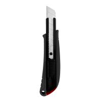 China Black 18mm Drywall Utility Knife With Auto Lock And Anti-Slip Design for sale
