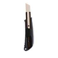 China Black 9mm 18mm Drywall Utility Knife Auto Lock Anti Slip Design for sale