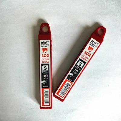 China 9mm Snap Off Blade Knife Angle S102 SK2 High Carbon Steel 60 Degrees for sale