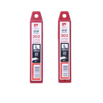 China 109mm 8 Segments Sk2 Carbon Steel Cutting 18mm Snap Blades For Rigid Cardboard Carton for sale
