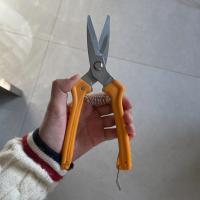 China Ideal 200mm Orange Handle Hardware Scissors For Wire Fabric Plastic Leather Cutting(SB101) for sale