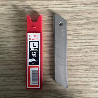 China Smooth Effortless Cutting Width 18mm Knife Blades 8 Segments Sk2 High Carbon Steel Thickness 0.5mm for sale
