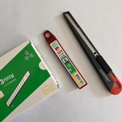 China Silver High Carbon Steel 9mm Replacement Blades 30 Degree Precision Cutting for sale