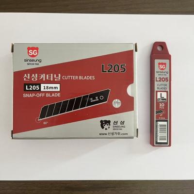 China 18mm Refill Heavy Duty Utility Knife Blade Sk2 High Carbon Steel 60° Angle for sale