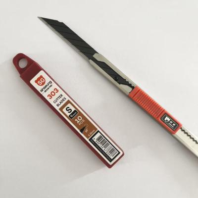 China 9 Segments Snap Off Structure Utility Knife Blade High Carbon Steel Cutting Clear PPF for sale