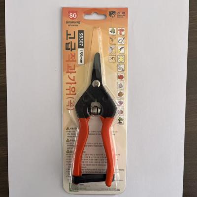 China SK5 High Carbon Steel with -60 Hardness 155mm Length for Precise Fruit Picking Pruning Secateurs Garden Tool for sale