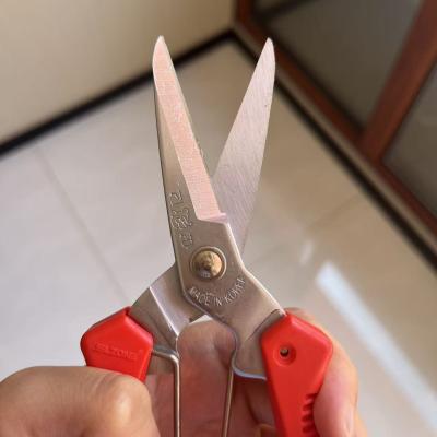 China Plastic Handle Hardware Scissors Built with SK5 High Carbon Steel Blades Designed to Cut Hardware Materials Accurately and Smoothly for sale