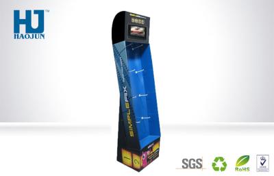 China Free Standing Supermarket Cardboard Hook Display For Electronic Accessories for sale