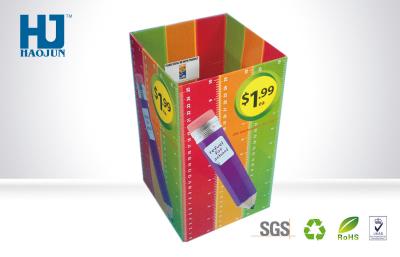 China POS Square Recyalable Paper Point Of Purchase Displays Cardboard Dump Bins for sale