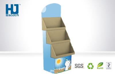 China Pink , Blue 3 Tier Soft Drinks Cardboard Pallet Display with 4C Printing for sale
