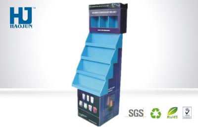 China Paper Recyclable Cardboard Floor Displays Corrugated Display Racks For Promotion for sale