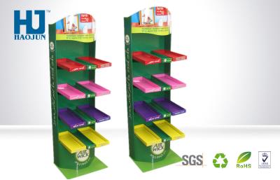 China Creative Design Cardboard Floor Displays Showy Beauty Paper Display Racks For Socks for sale