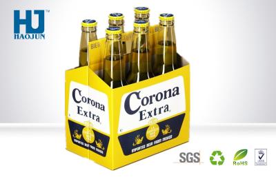 China 6 Bottles Cardboard Beer Box Corrugated Paper Material Carton Pop Up for sale