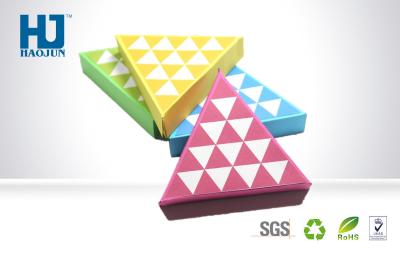 China Colorful Cardboard Packing Boxes Carton Gift Box For Candy Triangle Shaped for sale