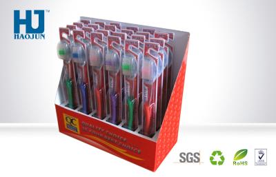 China Foldable Customized Hard Paper Counter Display Boxes With Holes For Toothpaste Promotion for sale