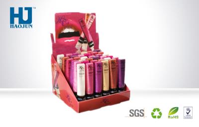 China Easy Assemble Corrugated Cardboard Countertop Display Boxes For Lip Balm for sale