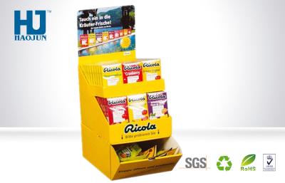 China Three Shelves Paper Custom Counter Display Boxes ODM For Teabag for sale