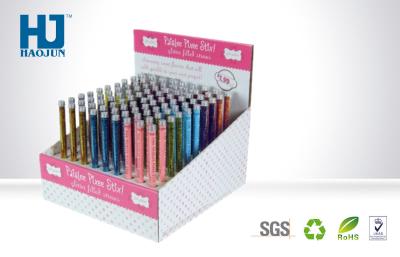 China Pen Cardboard Perforated Counter Display Boxes Hole Department Store for sale