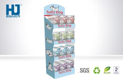 China Pet Food Advertising Floor Standing Display Paper Material Shelves for sale