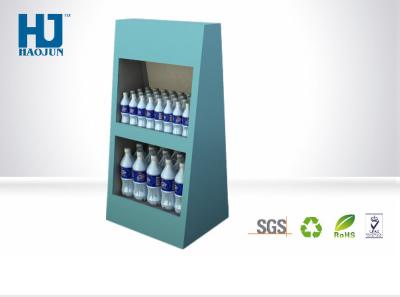 China Supermarket cardboard display trays Floor Stands for Water / Fruit Juice for sale